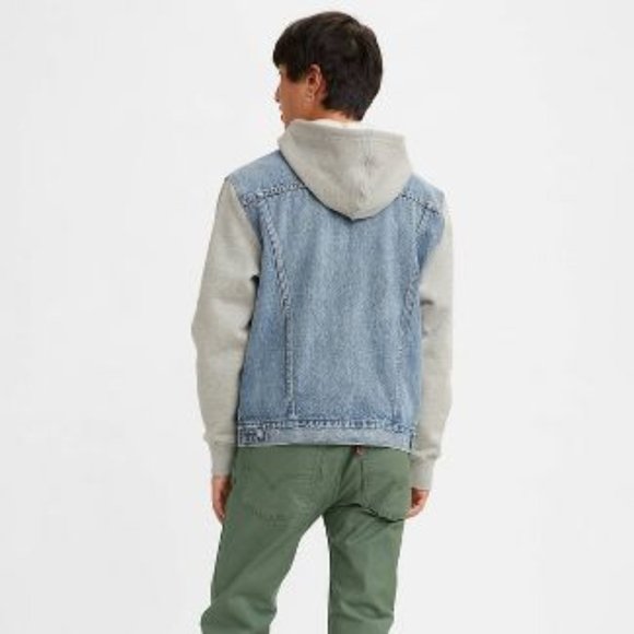 Levi's | Jackets & Coats | Nwt Levis Mens Hybrid Hoodie V Trucker Denim Jacket | Poshmark
